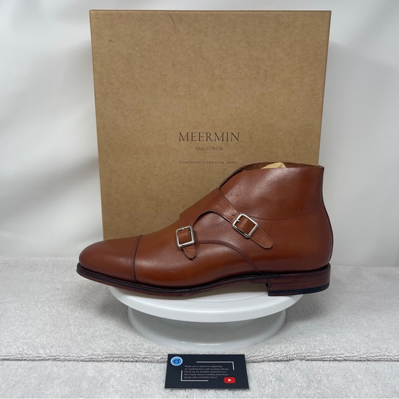 Meermin | Shoes | Meermin Mallorca Hiro Leather Double Monk Strap Shoes Mens Uk 1 Us 12 New ...